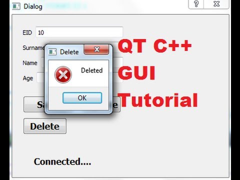 Learn QT C GUI Tutorial 16 Delete data from SqLite Database with pushbutton - Mind Luster