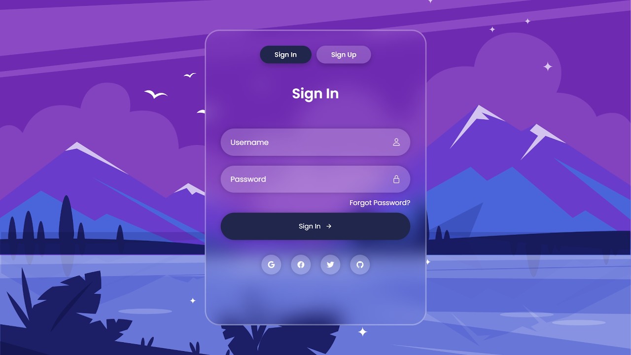 Modern Login And Register Using HTML, CSS & JavaScript