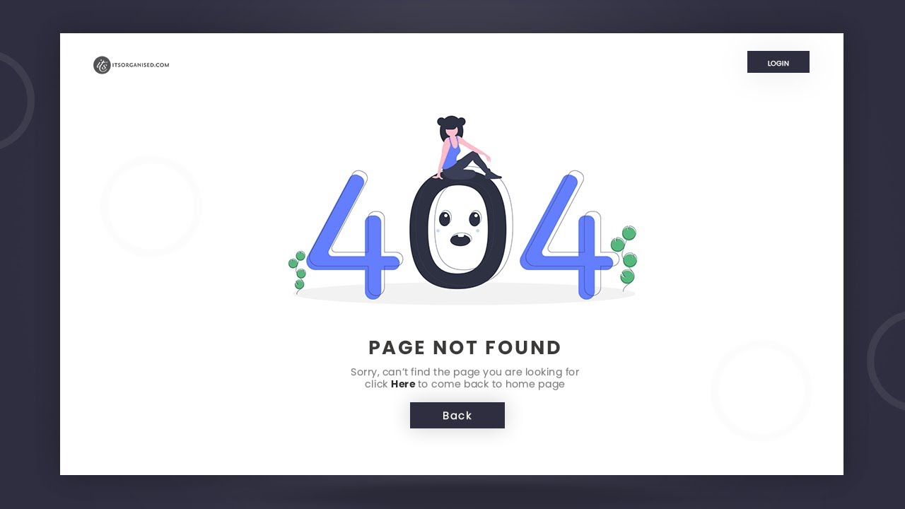 How To Create Responsive 404 Page Using HTML And CSS