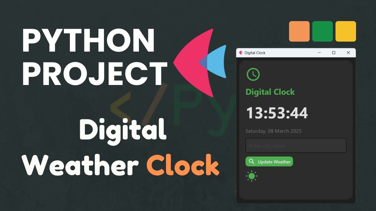 How to Build a Digital Clock with Weather Updates in Python using Flet