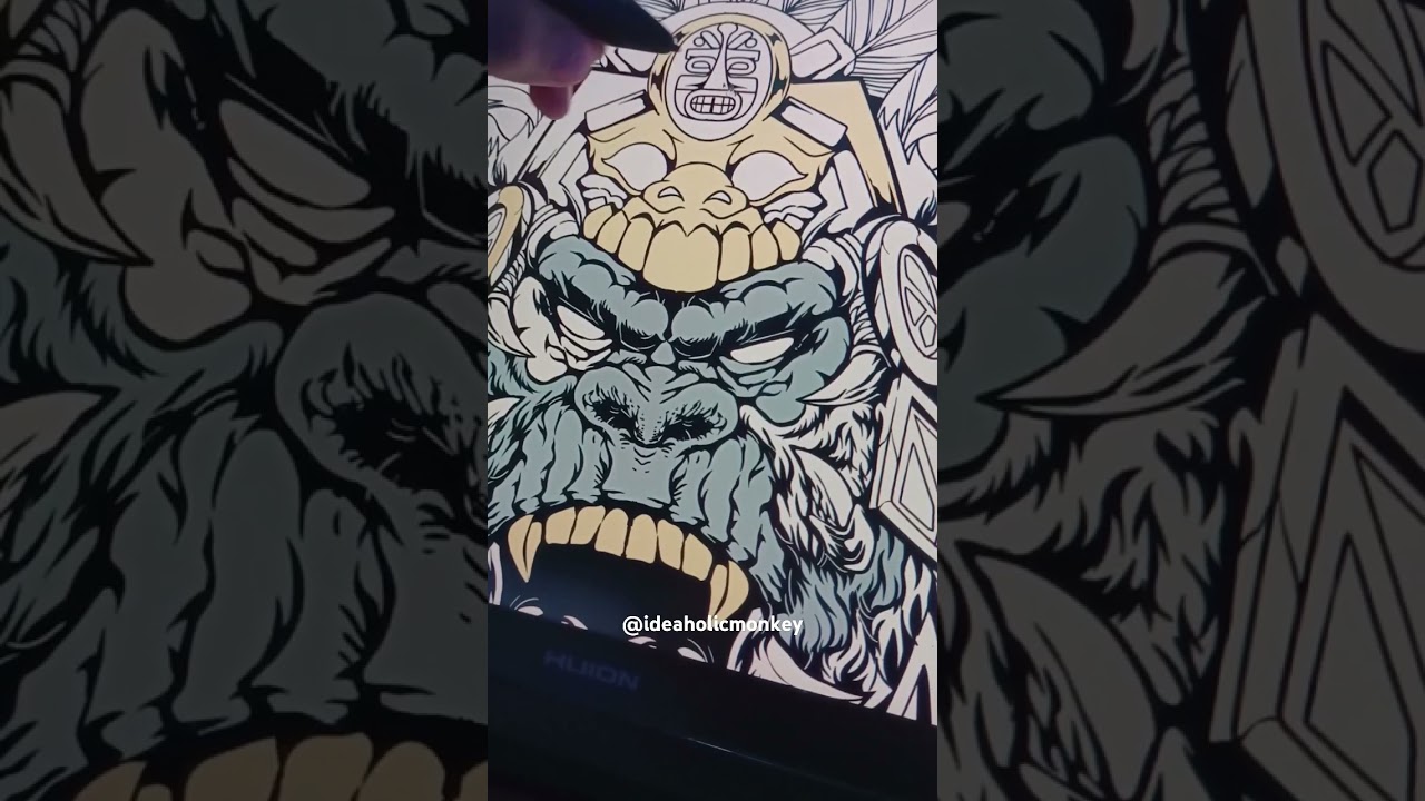 Quick Timelapse Digital Drawing #gorilla #drawing #timelapse #digitalart #artist #art #illustration