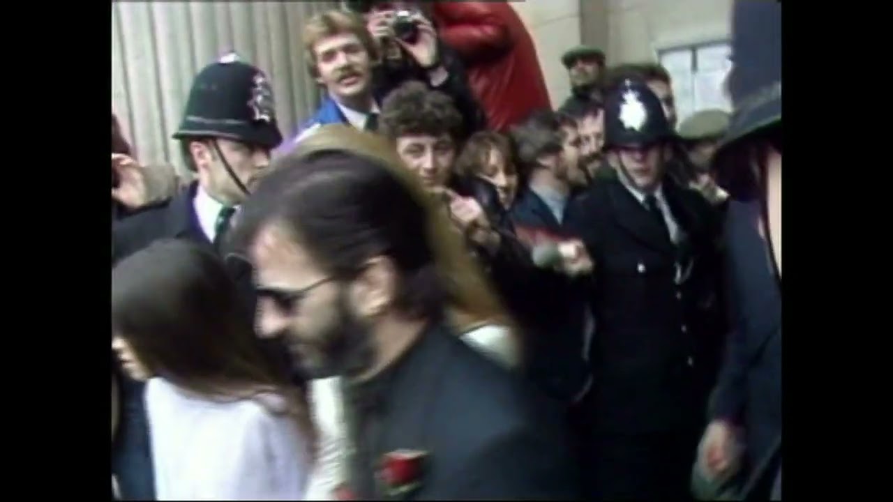 Ringo Starr marries Barbara Bach, 27  April 1981, ITN