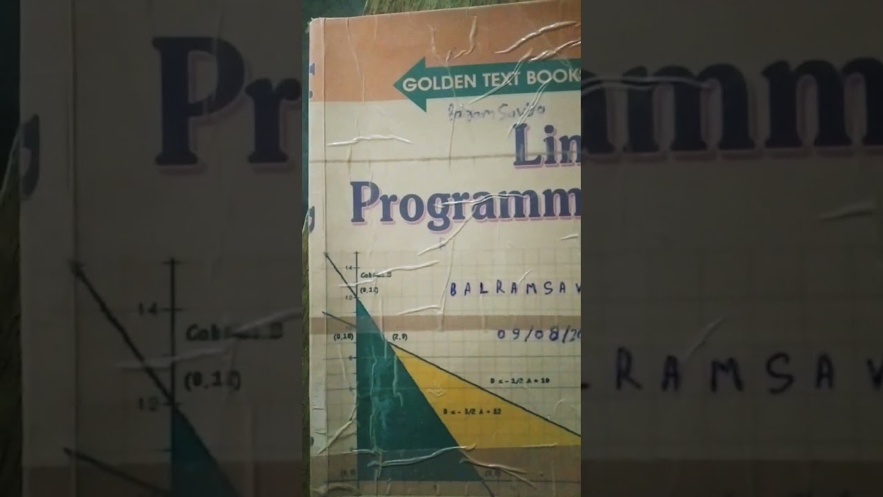 Golden text book series  - (Linear Programming) for B.Sc- 3 year Students