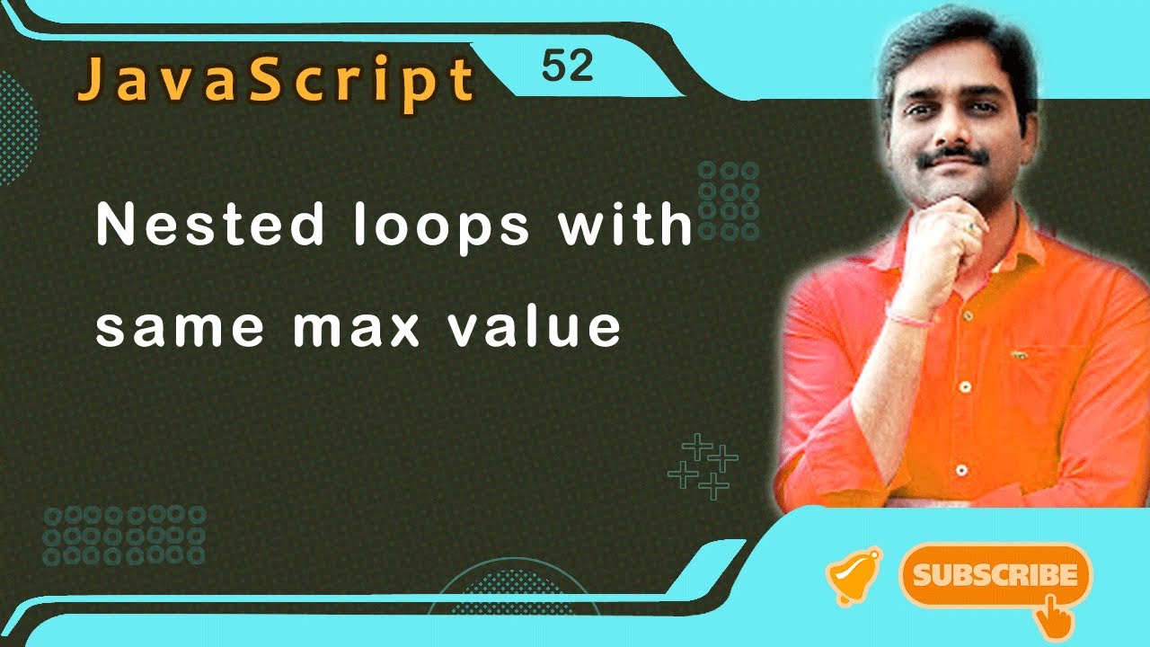 Nested loops with Same max value - JavaScript Tutorial 52 🚀