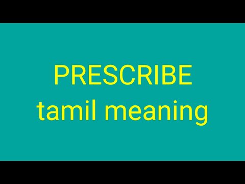 PRESCRIBE tamil meaning/sasikumar