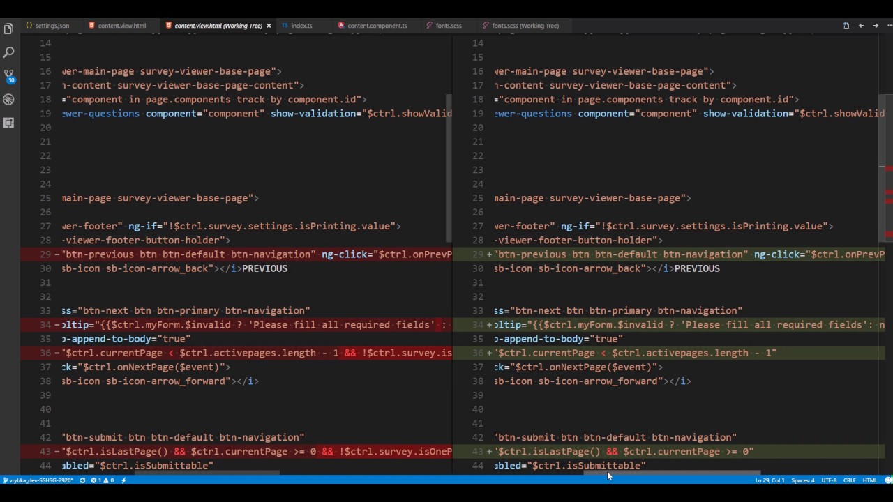 VS Code with Git and user-friendly diff feature