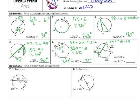 Geometry Notes - 10.4A Inscribed Angles