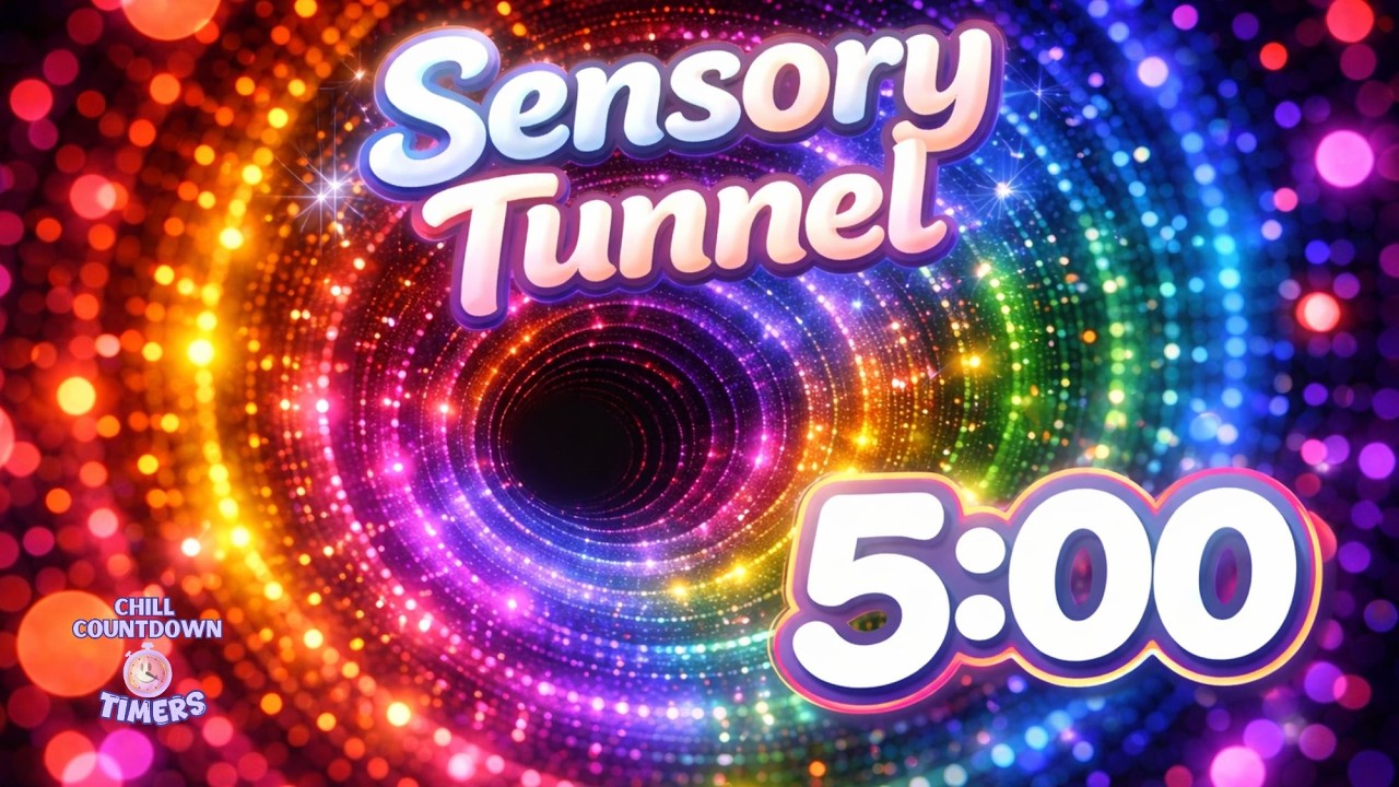 dive into the 𝒔𝒆𝒏𝒔𝒐𝒓𝒚 𝒕𝒖𝒏𝒏𝒆𝒍 · 5 min visual countdown to find your calm