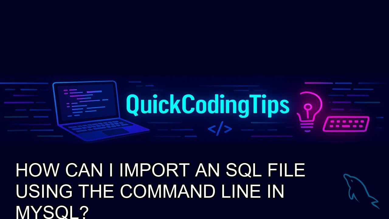 Mysql Tutorial: How can I import an SQL file using the command line in MySQL