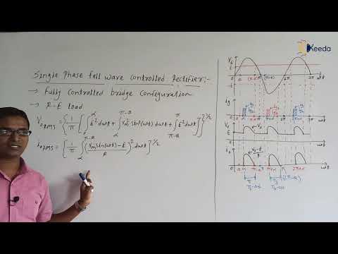 Mastering Single Phase Fully Controlled Bridge Rectifier - RE load : Derivations Video Lecture ...