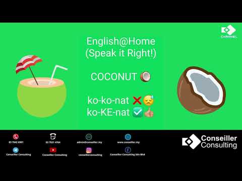 Stay@Home English - How to Pronounce COCONUT.