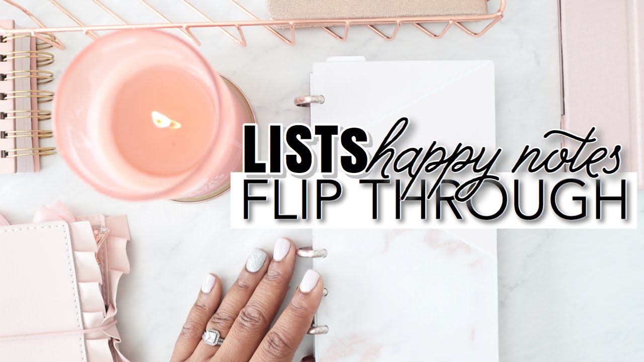 How I Create Lists In My Happy Notes | FLIPTHROUGH | At Home With Quita