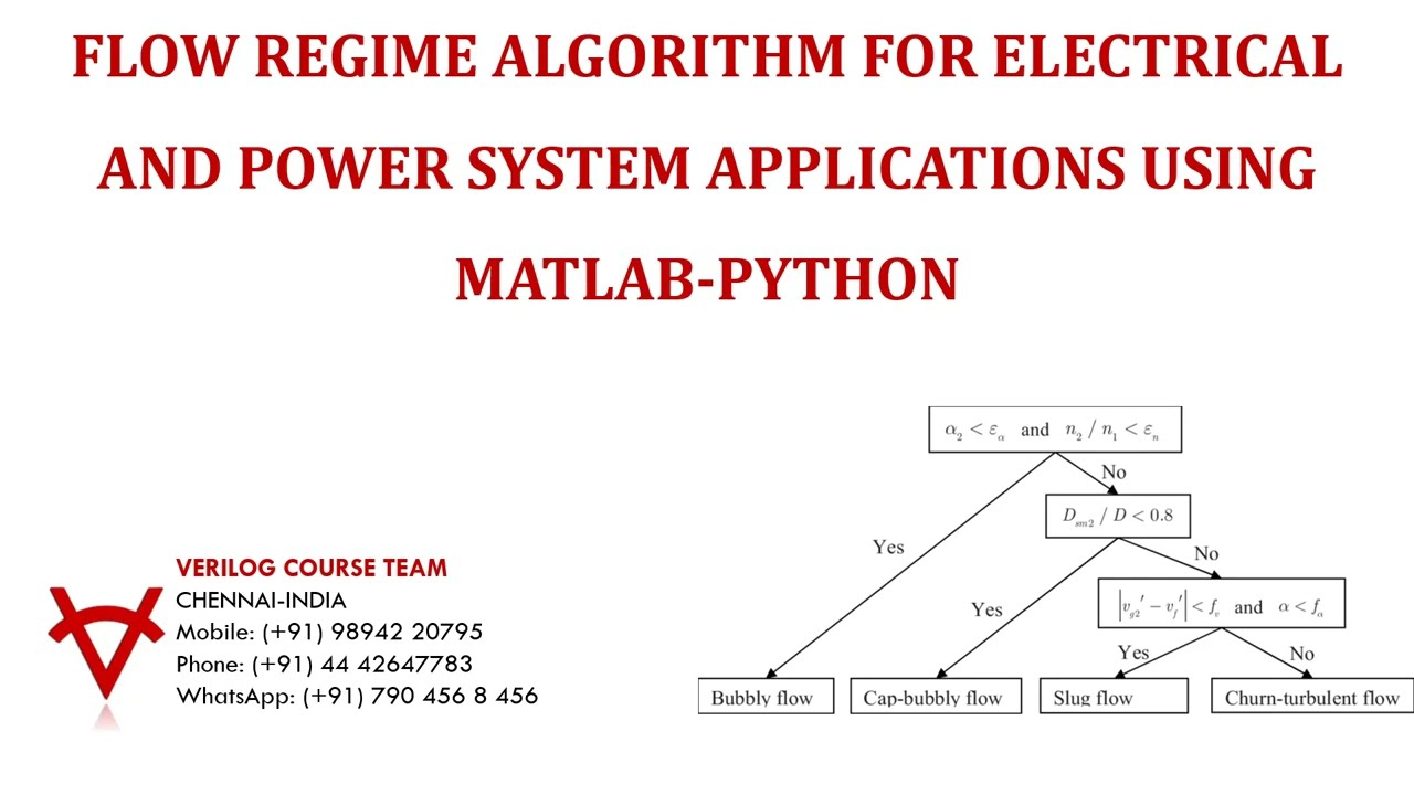 FLOW REGIME ALGORITHM FOR ELECTRICAL AND POWER SYSTEM APPLICATIONS USING MATLAB-PYTHON