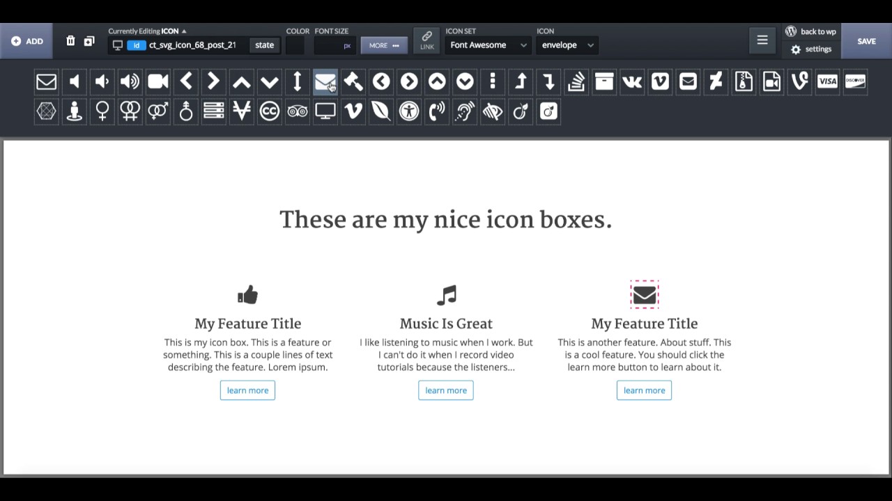 Various Icon Box Styles