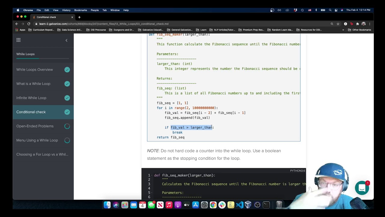 Fibonacci Sequence with While Loops - Challenge #2