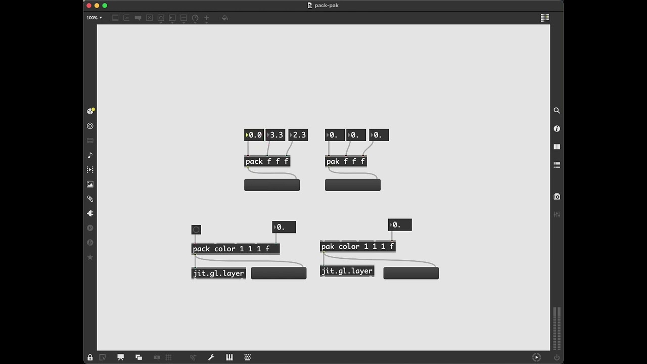 Max/MSP/Jitter: pack vs pak