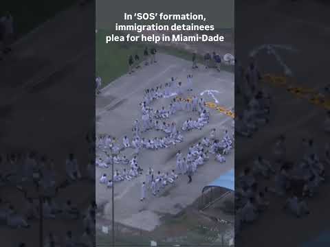 Krome detainees form 'SOS' at ICE detention center