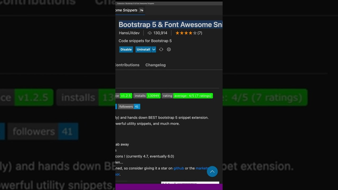 Install Bootstrap in Visual Studio Code Shorts