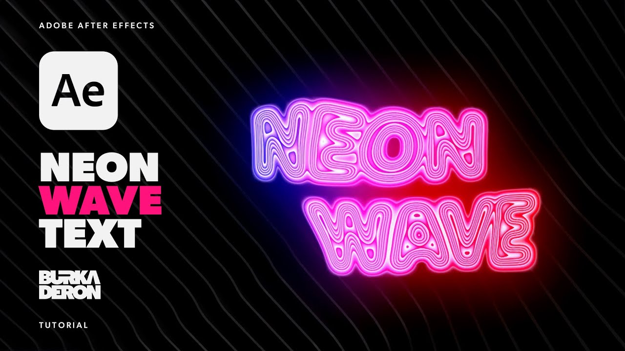 Neon Wave Text Effect Tutorial in Adobe After Effects No Plugins