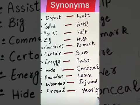 Did you know these English synonyms