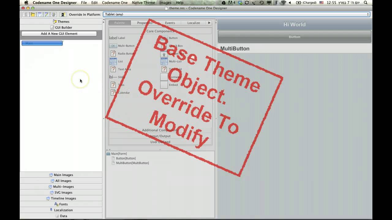 Codename One Override In Platform Tutorial