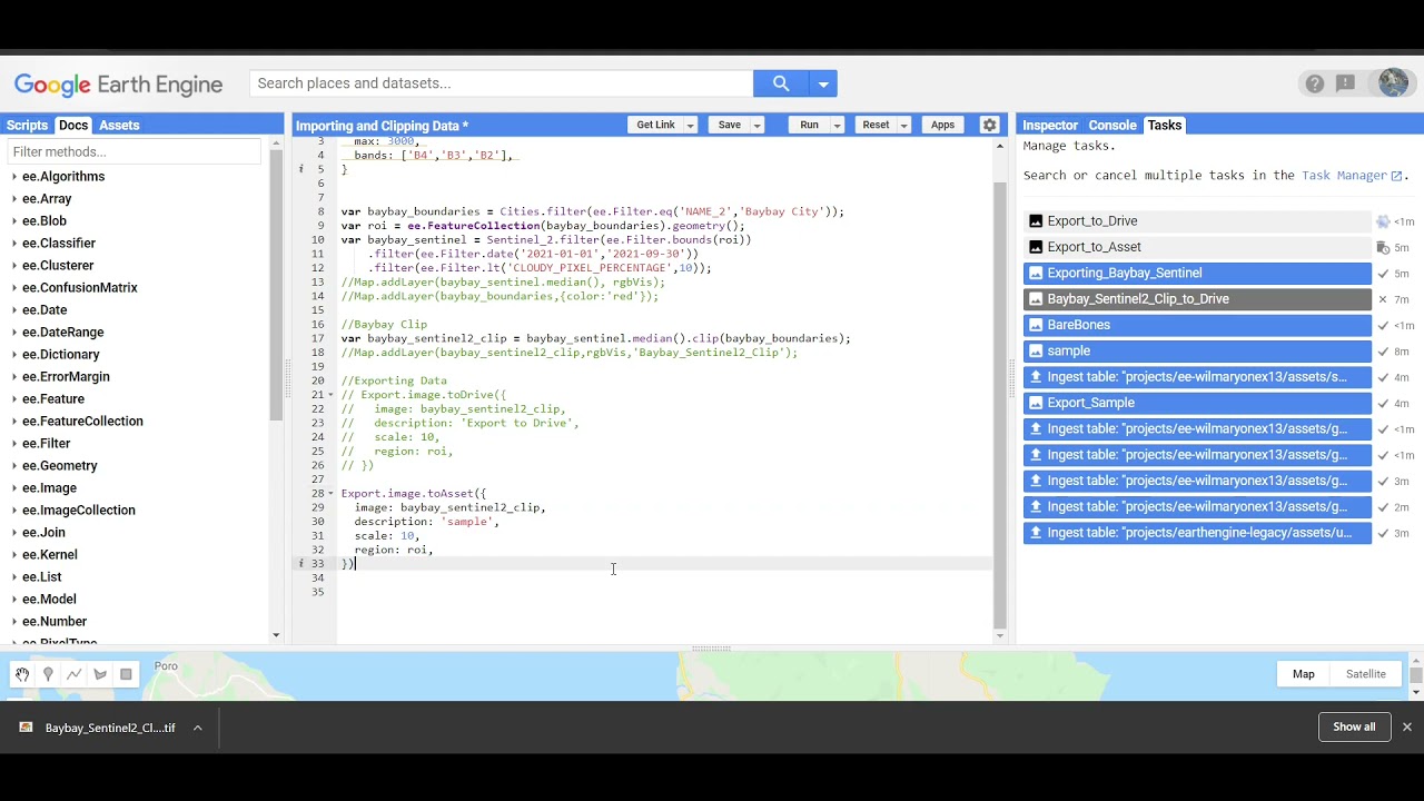 Google Earth Engine - Exporting Data