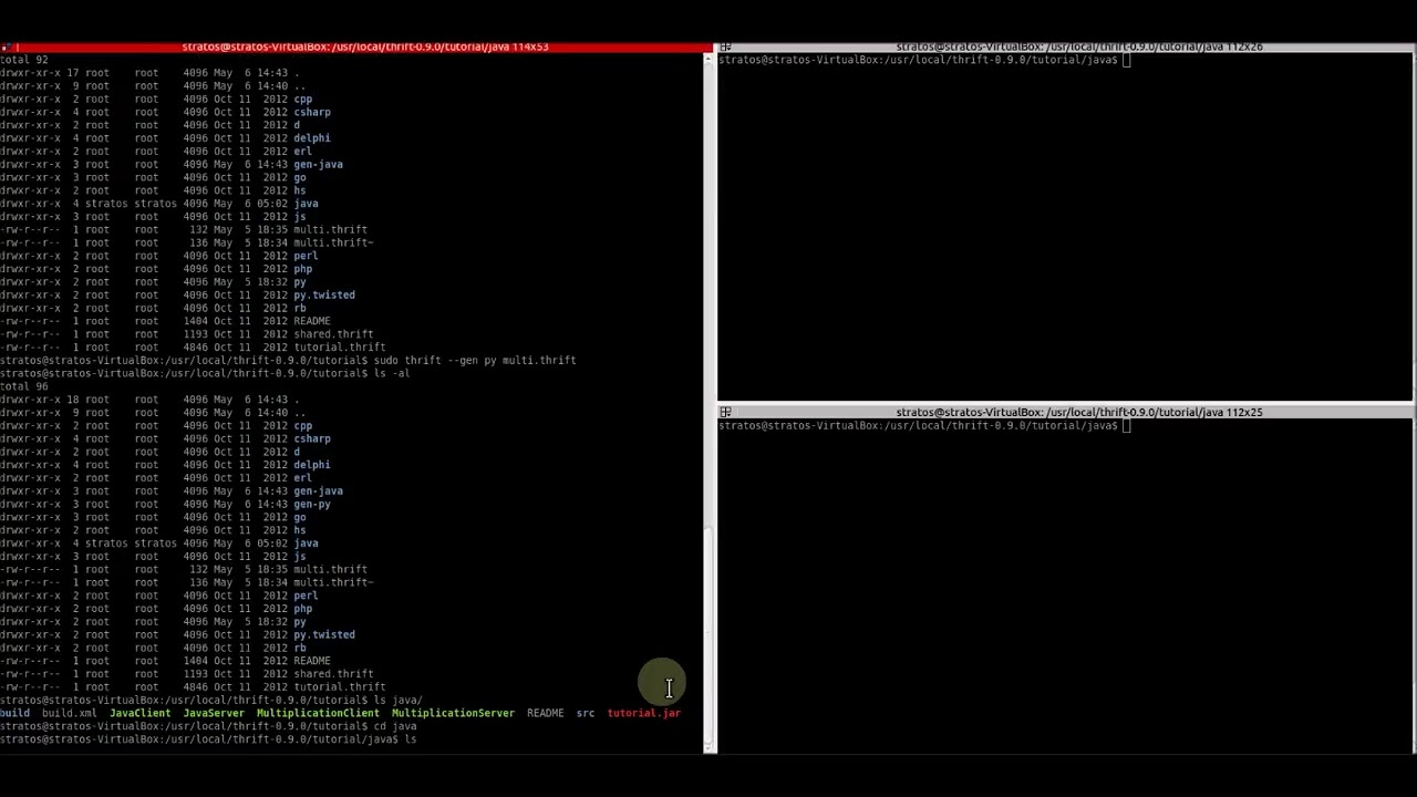 Apache Thrift Tutorial/ Demo