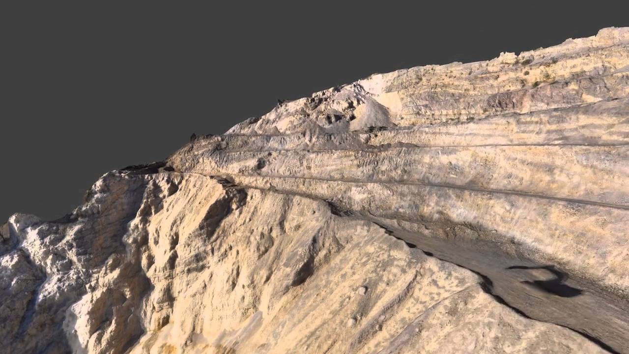 Photogrammetric model of quarry based on UAV - survey drone - technology