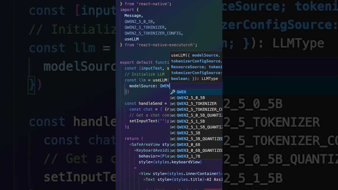 Integrate a Local LLM Into Your React Native App in 30 Seconds 🚀  #reactnative
