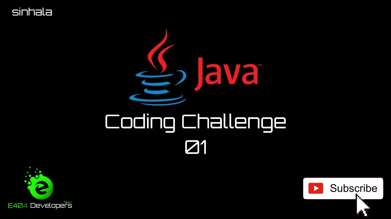 Java Coding Challenge 01 - Programming Challenges Sinhala
