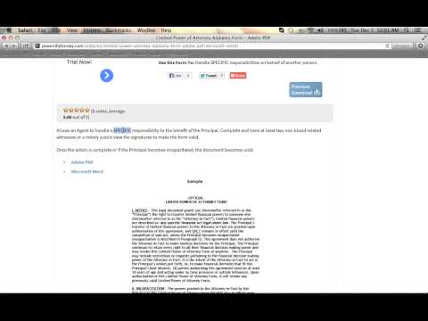 FREE Alabama Limited Power of Attorney Form