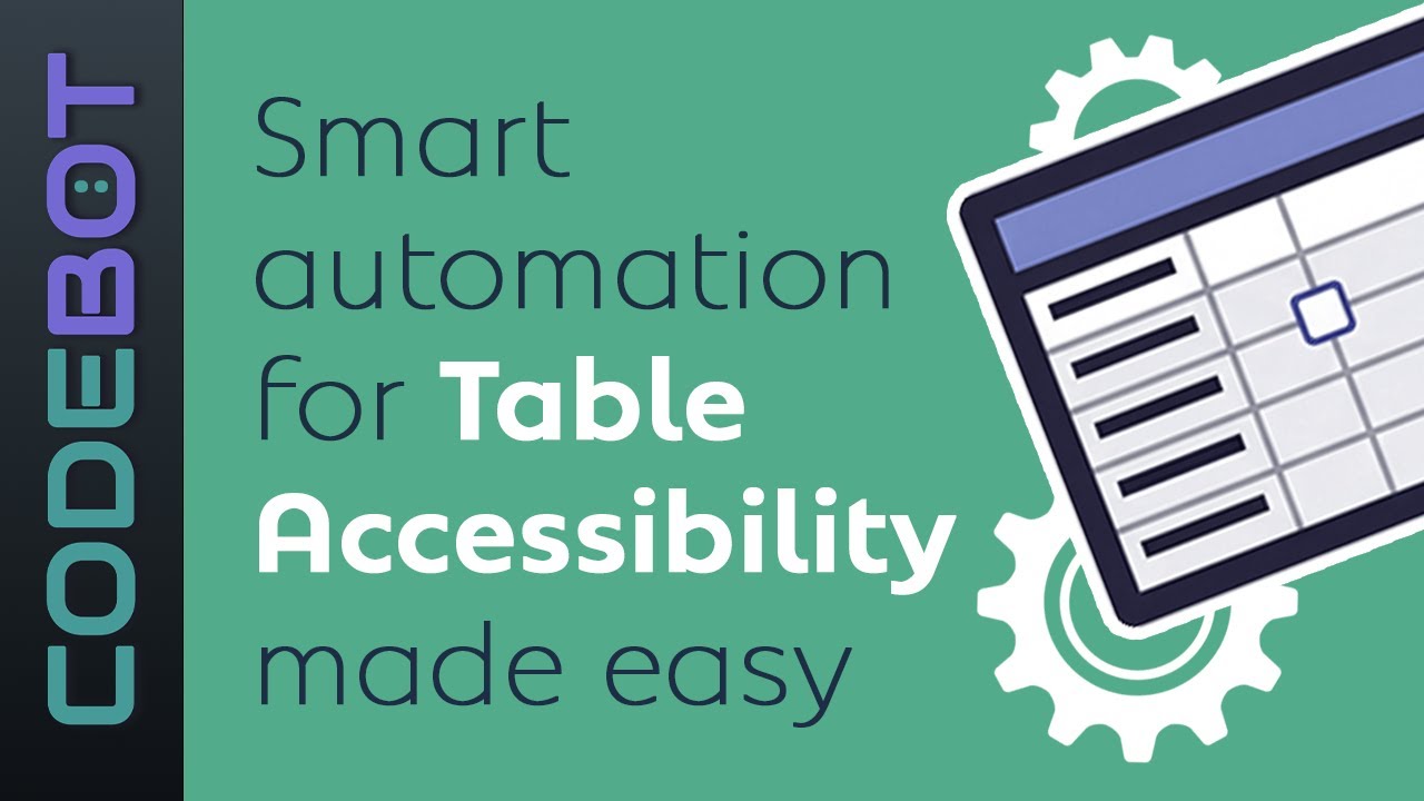 CodeBOT app: Table Accessibility Settings