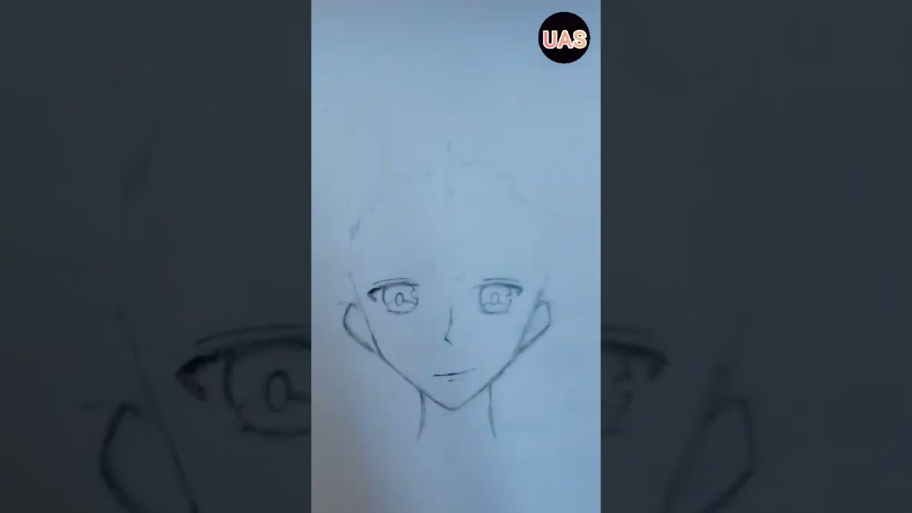 How to draw anime boy face|| #shorts ||  Easy Anime boy drawing