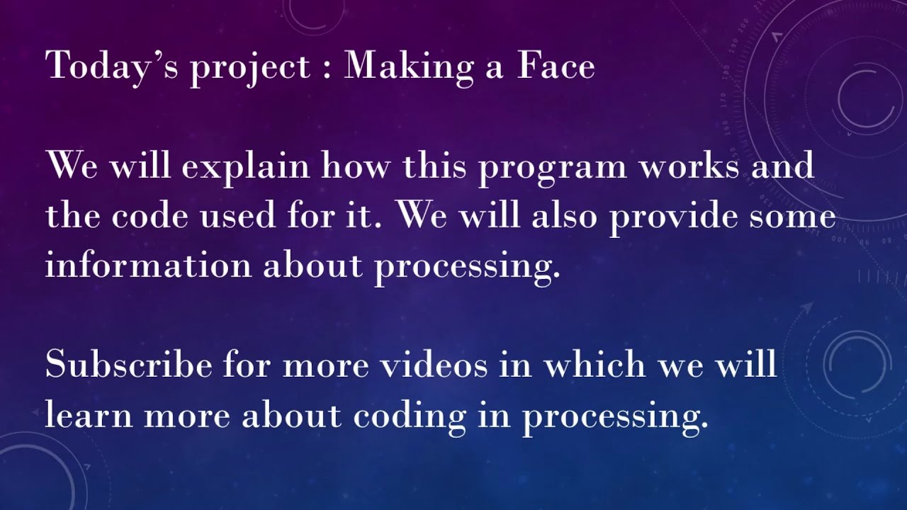 Making a Face in Processing