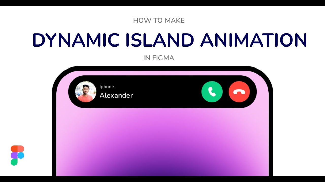 How to make iphone 14 dynamic island animation on figma
