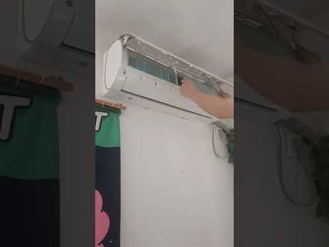 Air conditioner filter removal and installation process, filter cleaning