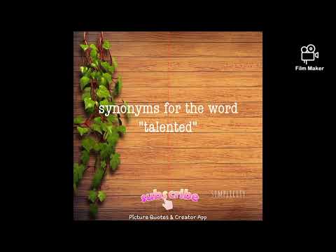 synonyms for the word "talented"#english #vocabulary#synonyms