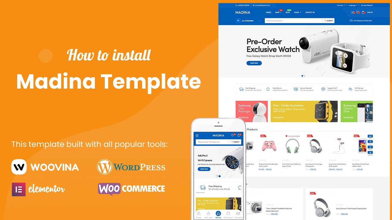 How to install Madina - Website Template for Electronics Stores