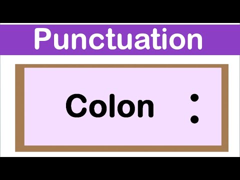 COLON - English grammar - How to use punctuation correctly Video ...