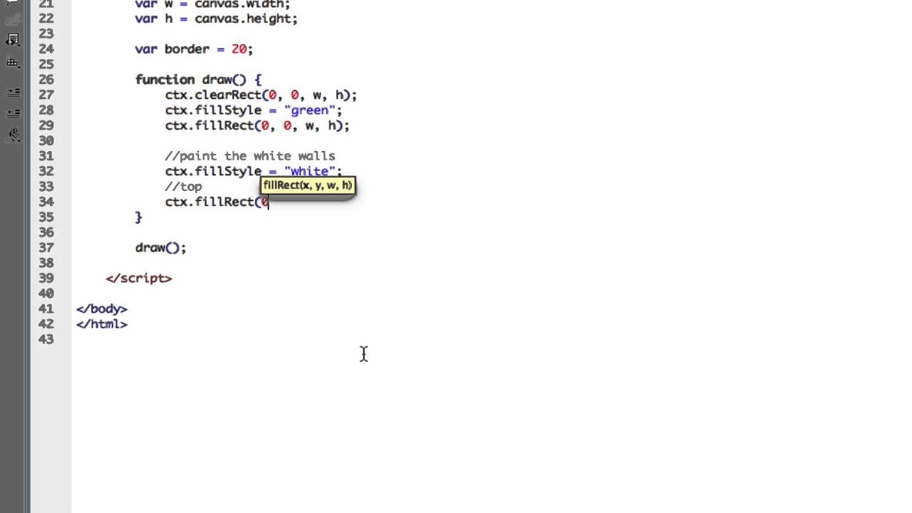 JavaScript Ping Pong Game tutorial Part 1
