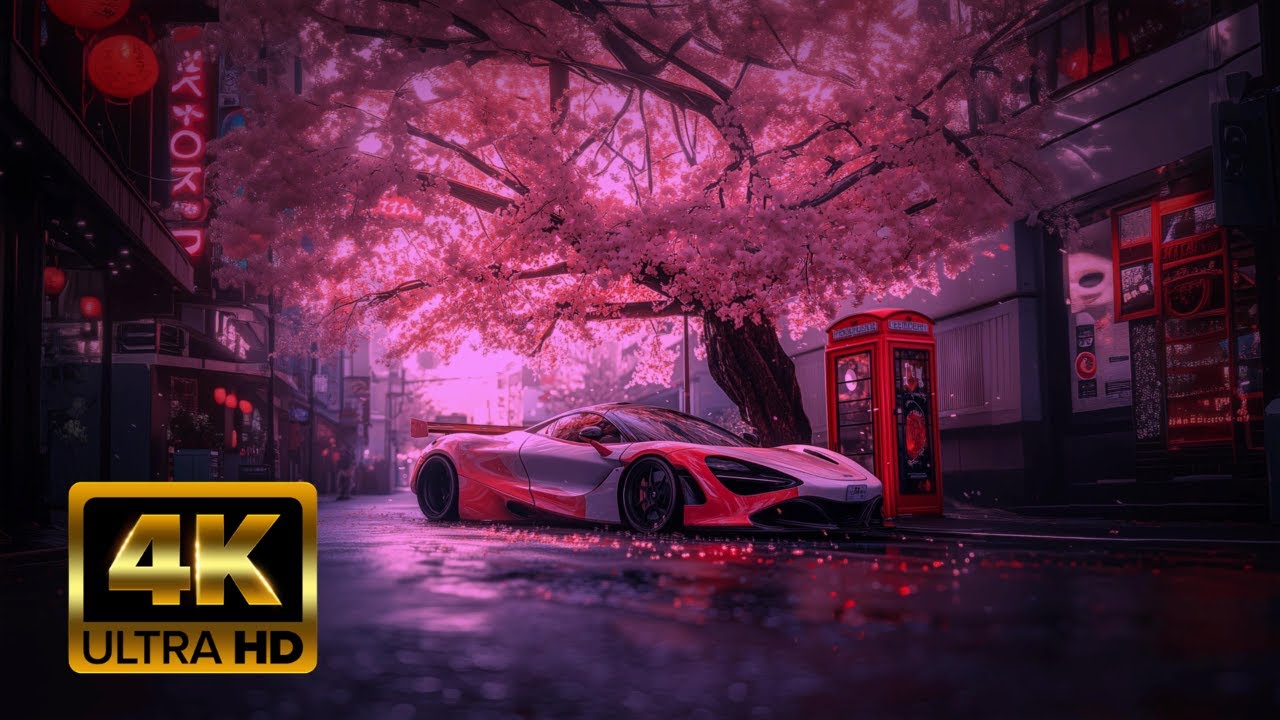 McLaren 765LT 4K Wallpaper | Neon Pink Blossom🌸 Street Aesthetic For PC #mclaren #cars #pinkcar