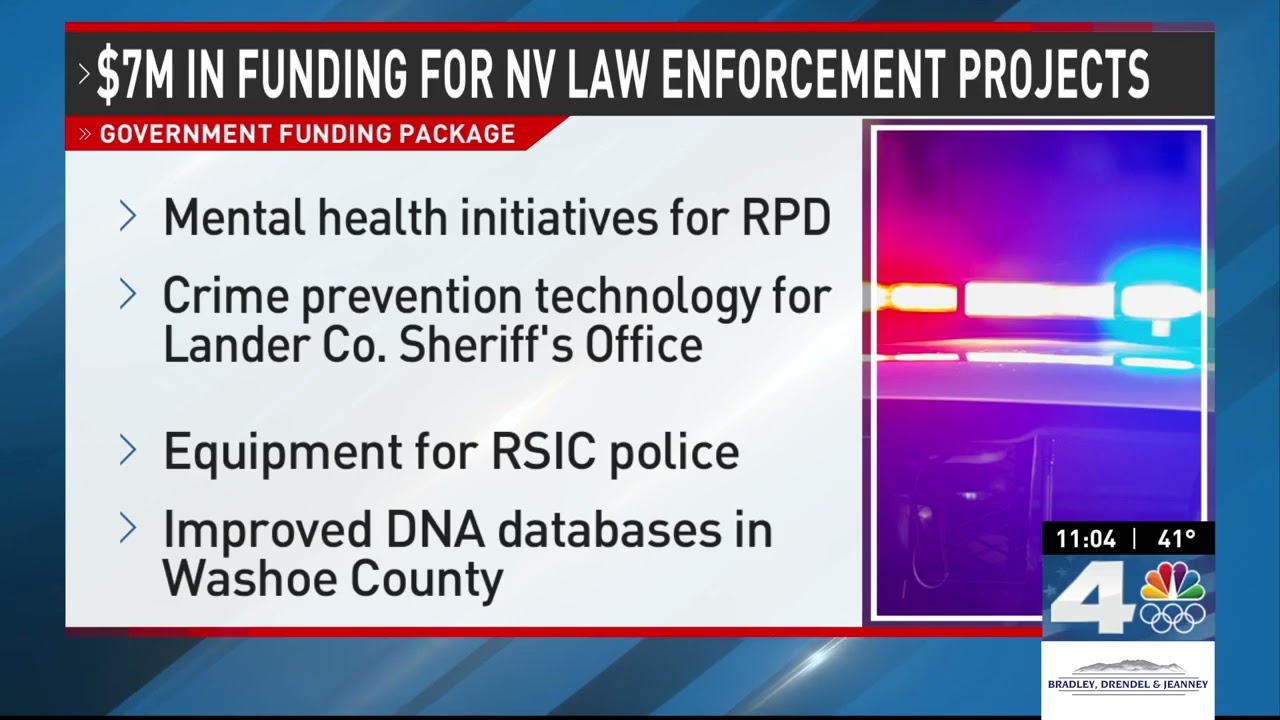 KRNV Reno - NV law enforcement leaders praise project funding secured by Rosen, Cortez Masto
