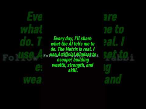 Matrix is the game. AI is the cheat code. Watch me unlock wealth, power, and skills daily progress