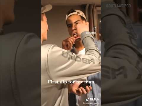 Guy takes his first dip