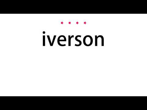 How to pronounce iverson - Vocab Today
