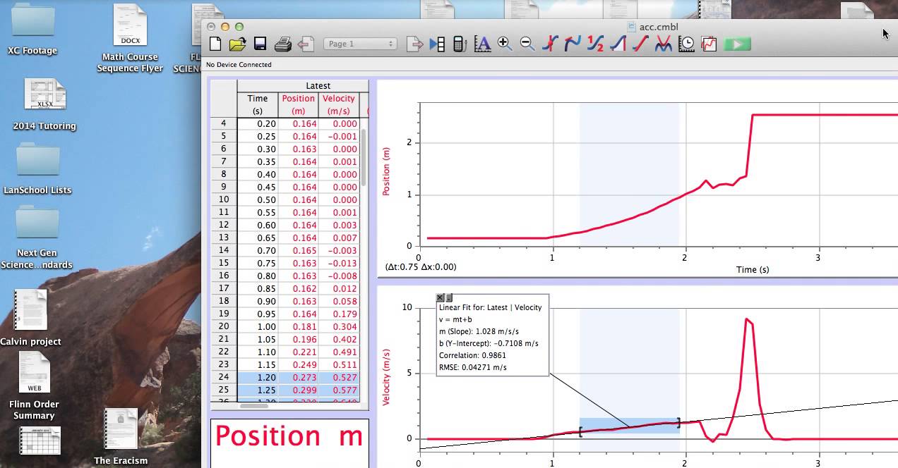 Logger Pro  Acceleration