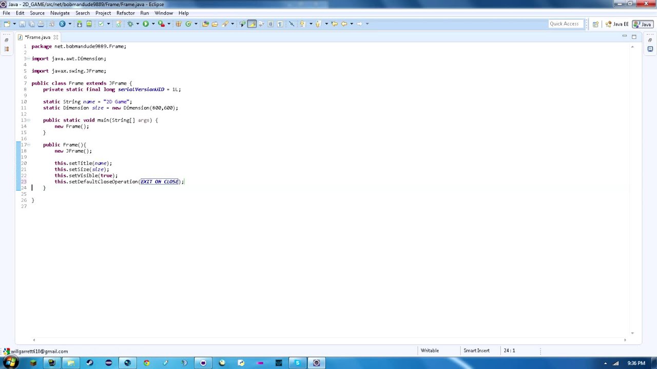 [Java 2D Game Dev] Episode 1: Setup