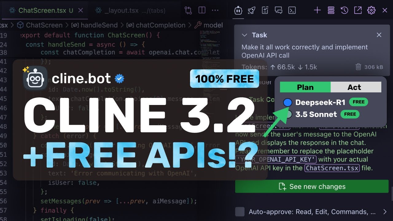Cline 3.2 Upgraded: Exploring New Features and Free APIs | Galaxy.ai