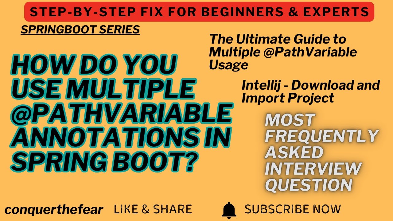 How do you use multiple @PathVariable annotations in Spring Boot | Ultimate Guide @conquerthefear