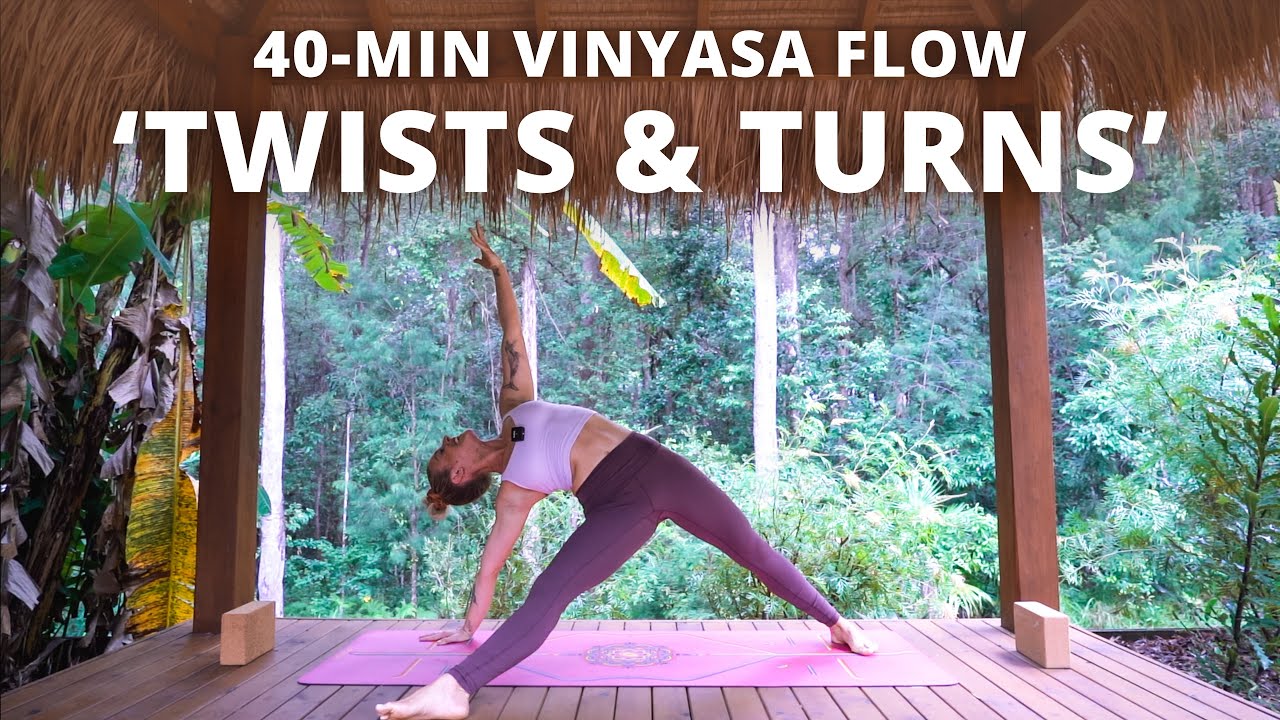 Vinyasa Flow ‘TWISTS & TURNS’ | 40 minute beginner/intermediate practice.. Ashley Freeman